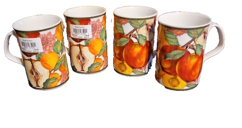 4 Royal Doulton Expressions Fine China Fruit Tapestry Apple Mugs by ...