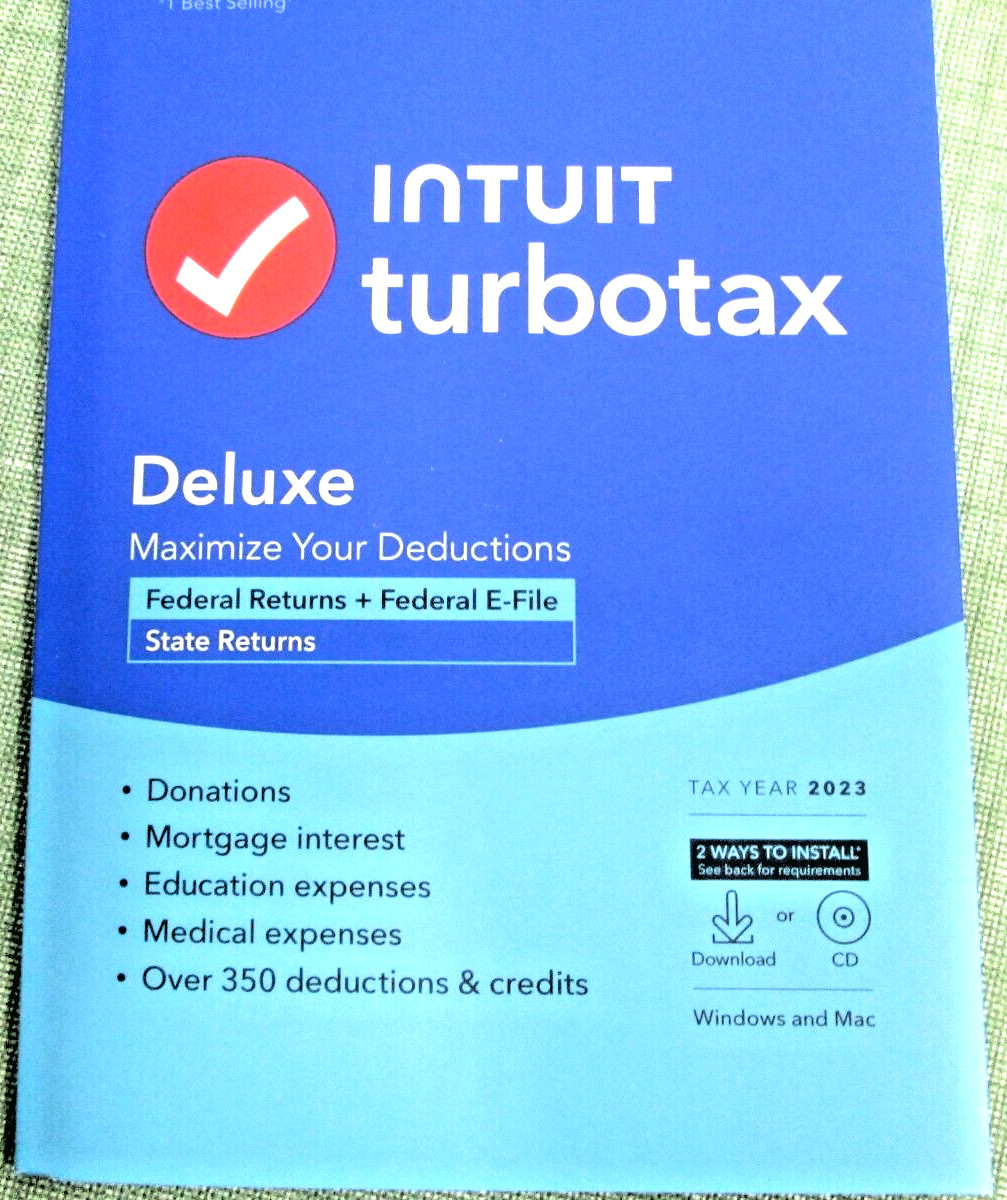 INTUIT TURBO TAX DELUXE 2023 FEDERAL & | Grelly USA