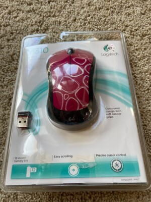 New Logitech M310 Wireless Laser Notebook Laptop Computer Mouse - Red ...