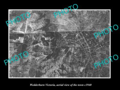 OLD LARGE HISTORIC PHOTO OF WEDDERBURN VIC AUSTRALIA AERIAL VIEW OF ...