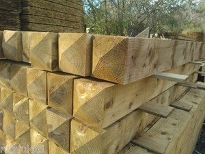 8FT 8" X 8" Large Heavy Duty Wooden Treated Gate Fence Posts Gate Posts ...
