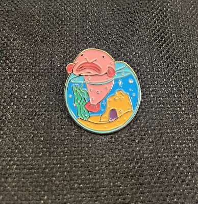 Pink Blob Fish Bowl Enamel Pin Textured Finish Terrarium Lapel Pin | eBay