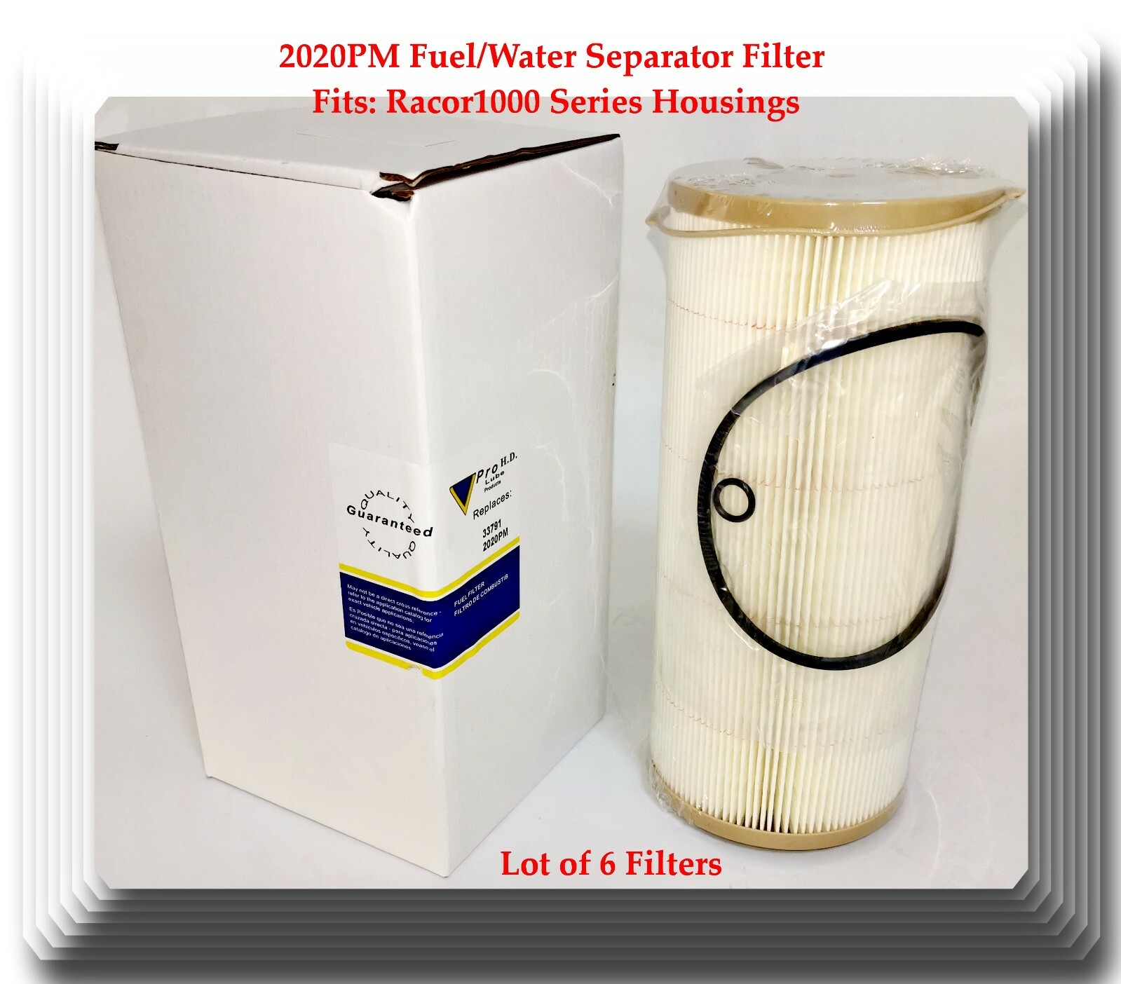 6 x 2020PM Element Fuel/Water Separator for Racor Turbine Series 1000FG ...