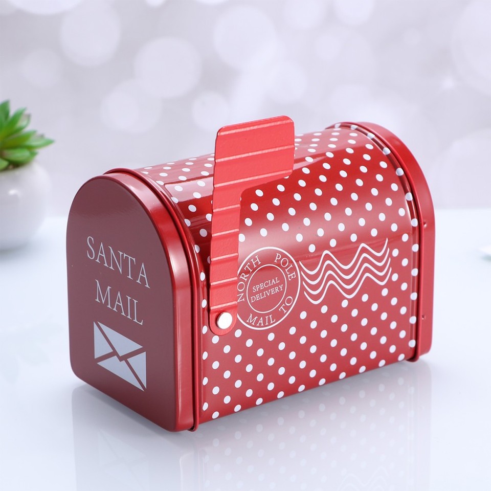 2 Pieces Decorative Box Cookie Tins with Lids Christmas Favor Boxes ...