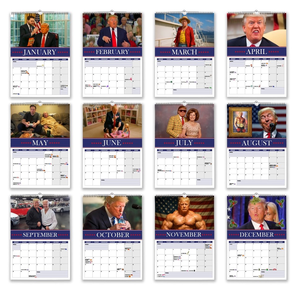 2026 Calendar - Donald Trump – Funny - Quirky - Christmas - Birthday ...