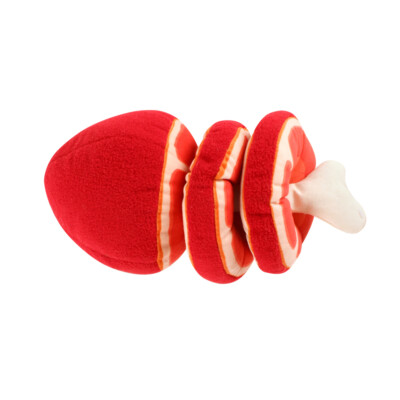 Pro Pet 23x12cm Meat Joint Plush w/ Squeaker Interactive Fun Play Dog ...