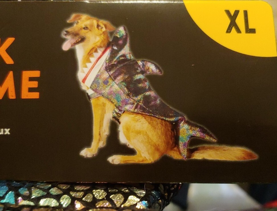 Thrills & Chills Collection Shiny Shark Halloween Pet Dog Costume Size ...