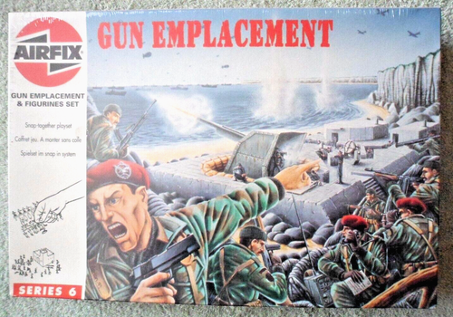 D-DAY, GUN EMPLACEMENT & Figurines Set by AIRFIX, Series 6 #06704 ...