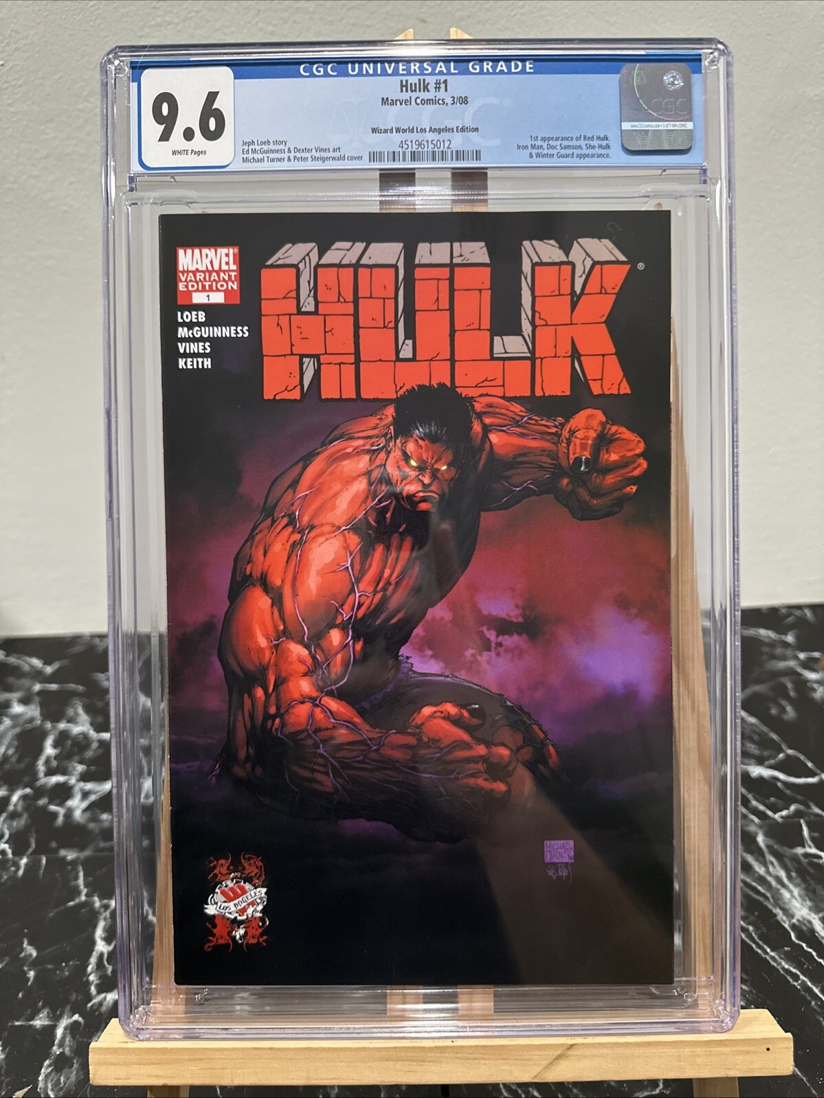 Hulk #1 CGC 9.6 1st Appearance of Red Hulk Wizard World Michael Turner ...