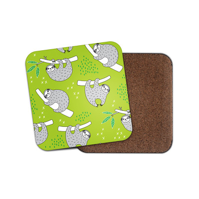 Funky Sloth Coaster - Sloths Animal Boys Kids Cheeky Lazy Cool Fun Gift ...