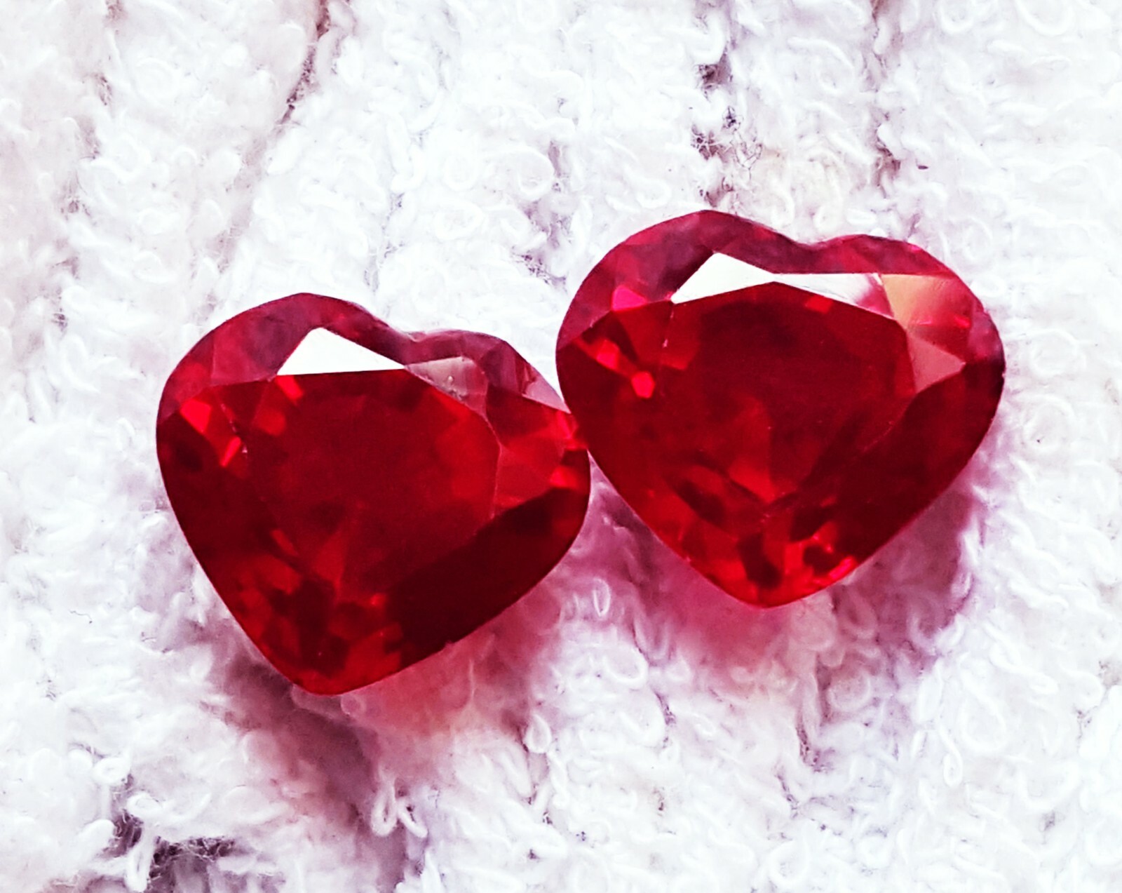 Natural Ruby Heart Shape Pair Loose Gemstone Certified 18 Ct R690 | eBay