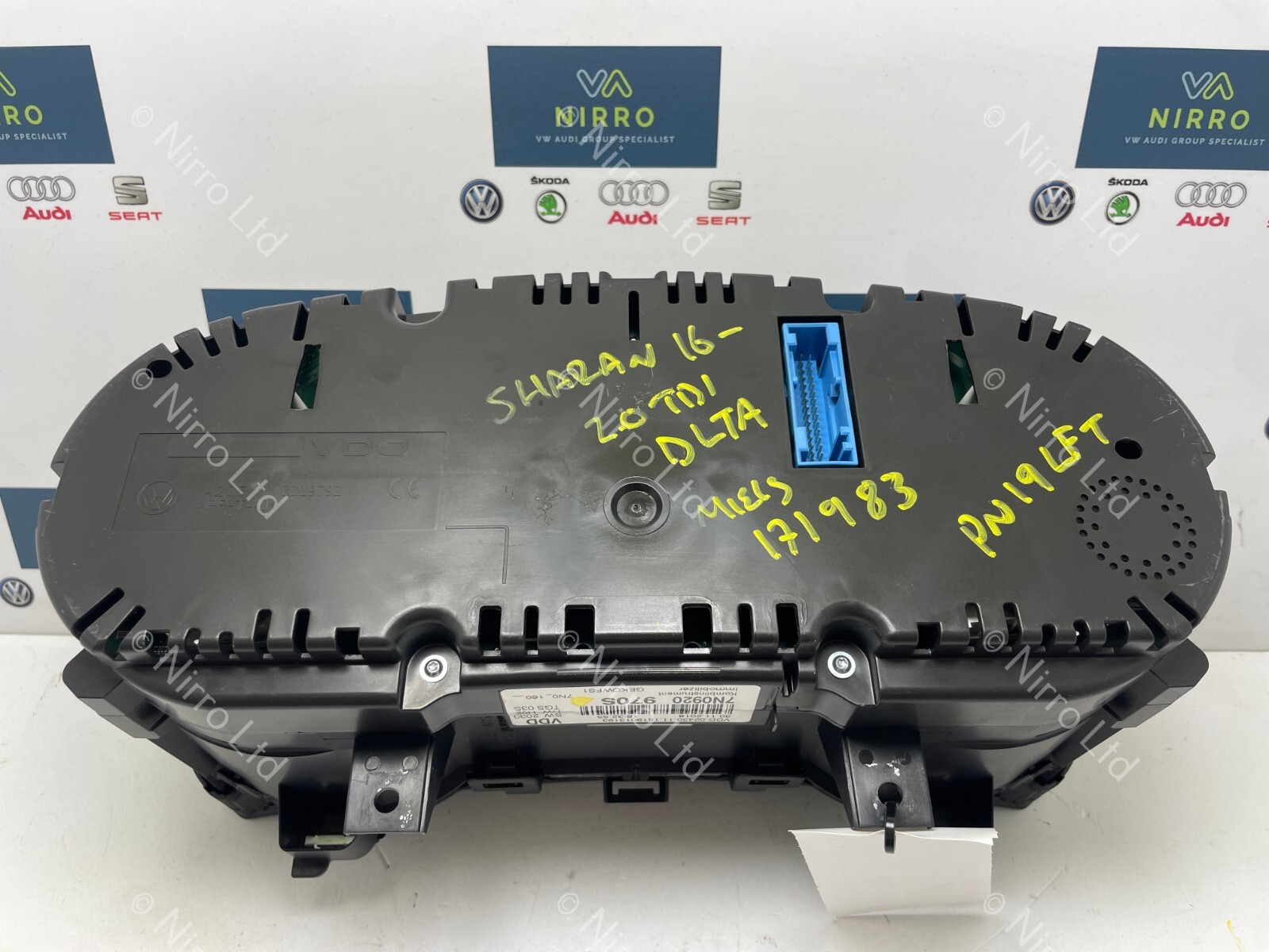 VW SHARAN INSTRUMENT CLUSTER CLOCKS 171,983 MILES 2016 TO 2023 ...
