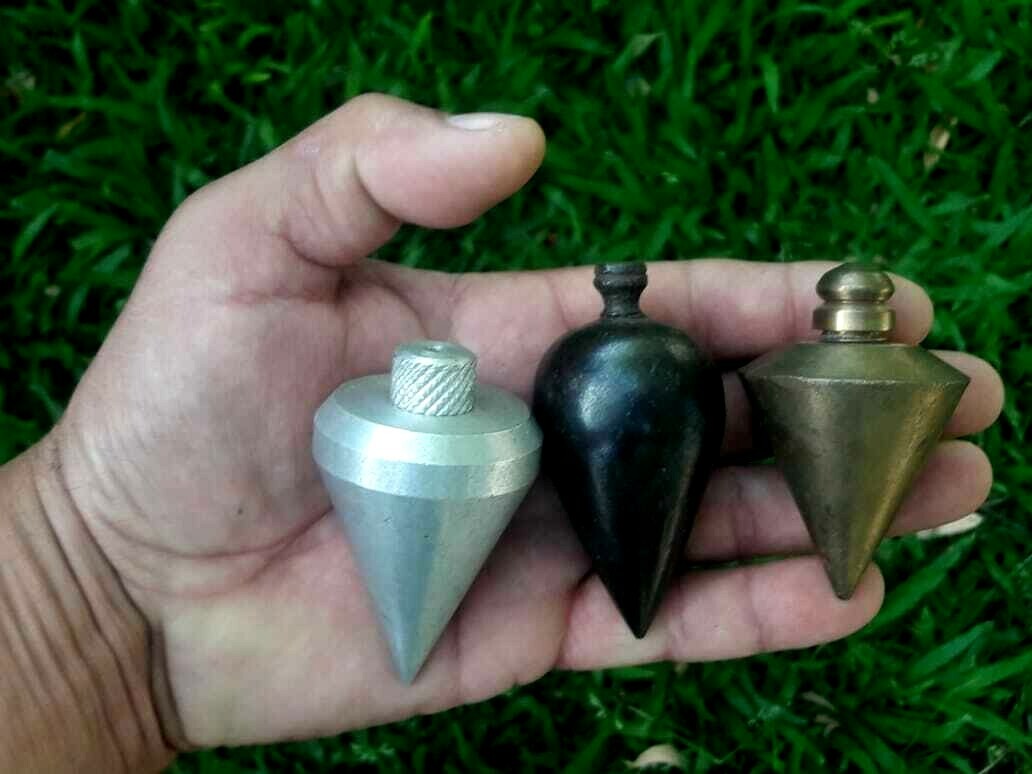 Vintage lot 3 Plumb Bob Bronze aluminum & iron | eBay