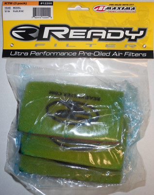NOS Ready Filters Pre Oiled Air Filter 3 Pack Fits: KTM 1997-2004 Pro50 ...
