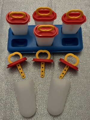 VINTAGE TUPPERWARE ICYPOLE ICE POP POPSICLE MOULDS SET FROZEN TREATS ...