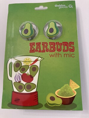 Cute Avacado Earbuds With Mic | eBay