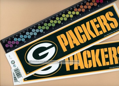 Excellent NOS Sports Bumper Stickers Pair GREEN BAY PACKERS Football | eBay