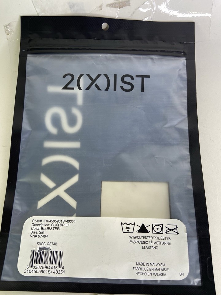 2xist Sexy Sliq Ultra Low Rise Brief Underwear Bluesteel Mens Size S | eBay
