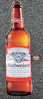 Budweiser King Of Beers Bottle Shaped Metal Beer Sign 36x9” - Brand New ...