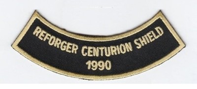 REFORGER 1990 CENTURION SHIELD 4" rocker tab embroidered patch | eBay