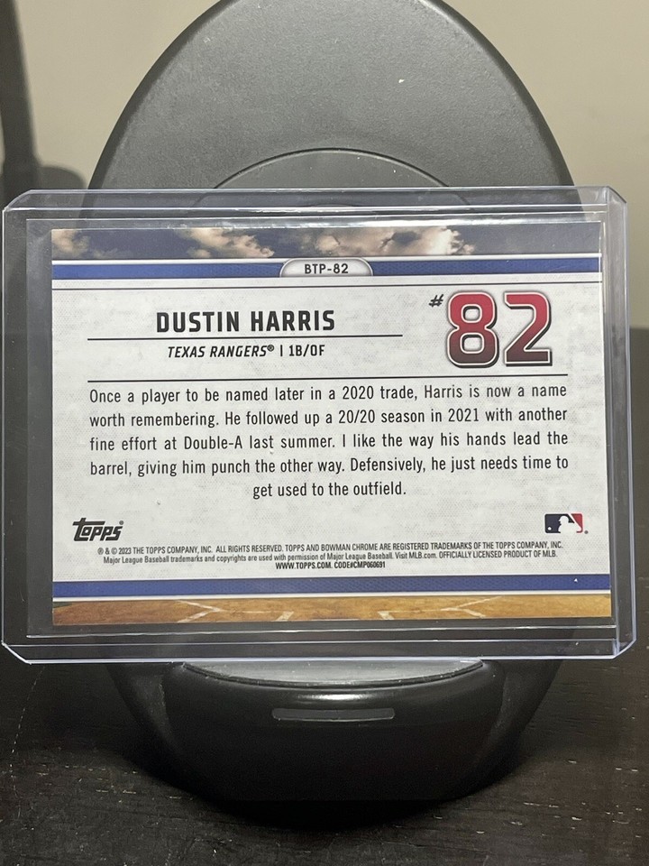 Dustin Harris 2023 Bowman Scouts Top 100 #BTP-82 Texas Rangers | eBay