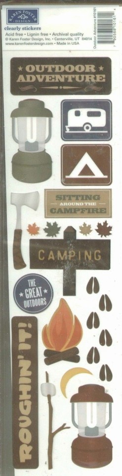 OUTDOORS Country Hiking Rock Climb Camp Fish Hunt Canoe Raft Stickers ...