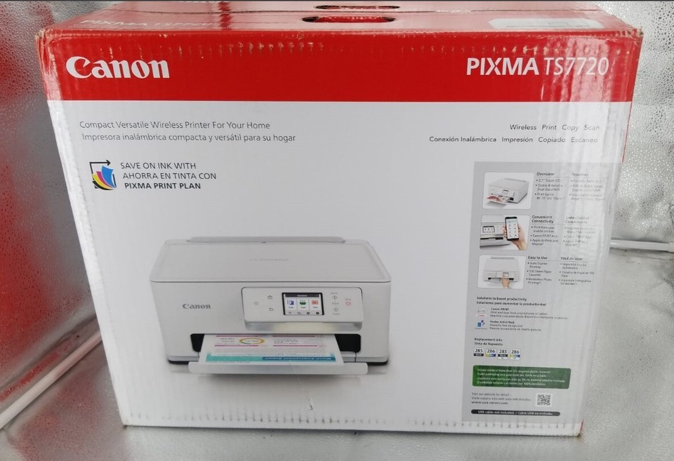 Canon PIXMA TS7720 Wireless All-in-One Inkjet Printer Wi-Fi Home ...