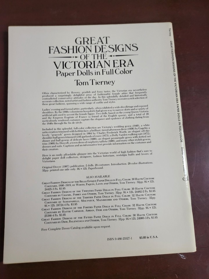 Book - Paper Dolls by Tom Tierney Great Fashion Designs Of The Forties ...