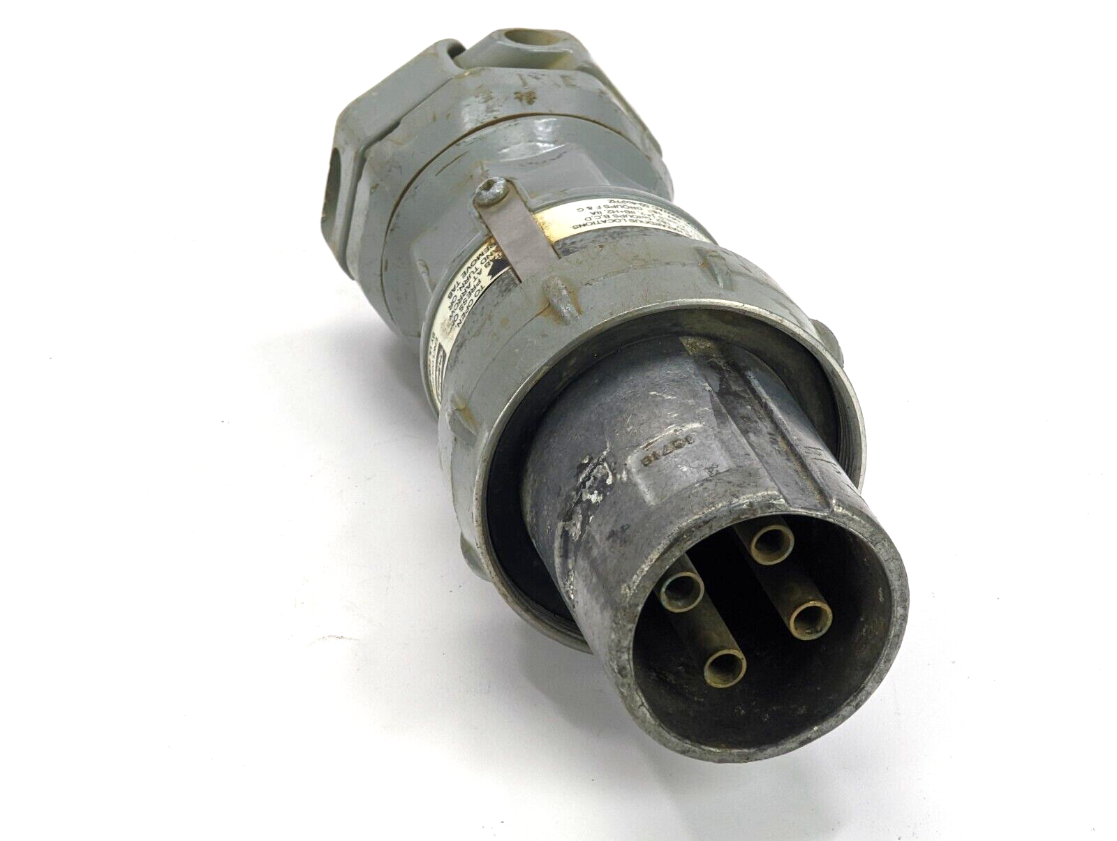 HUBBELL KILLARK VP6475 Pin & Slve Plug, 60A, 4P,4W, 600VAC/250VDC ...