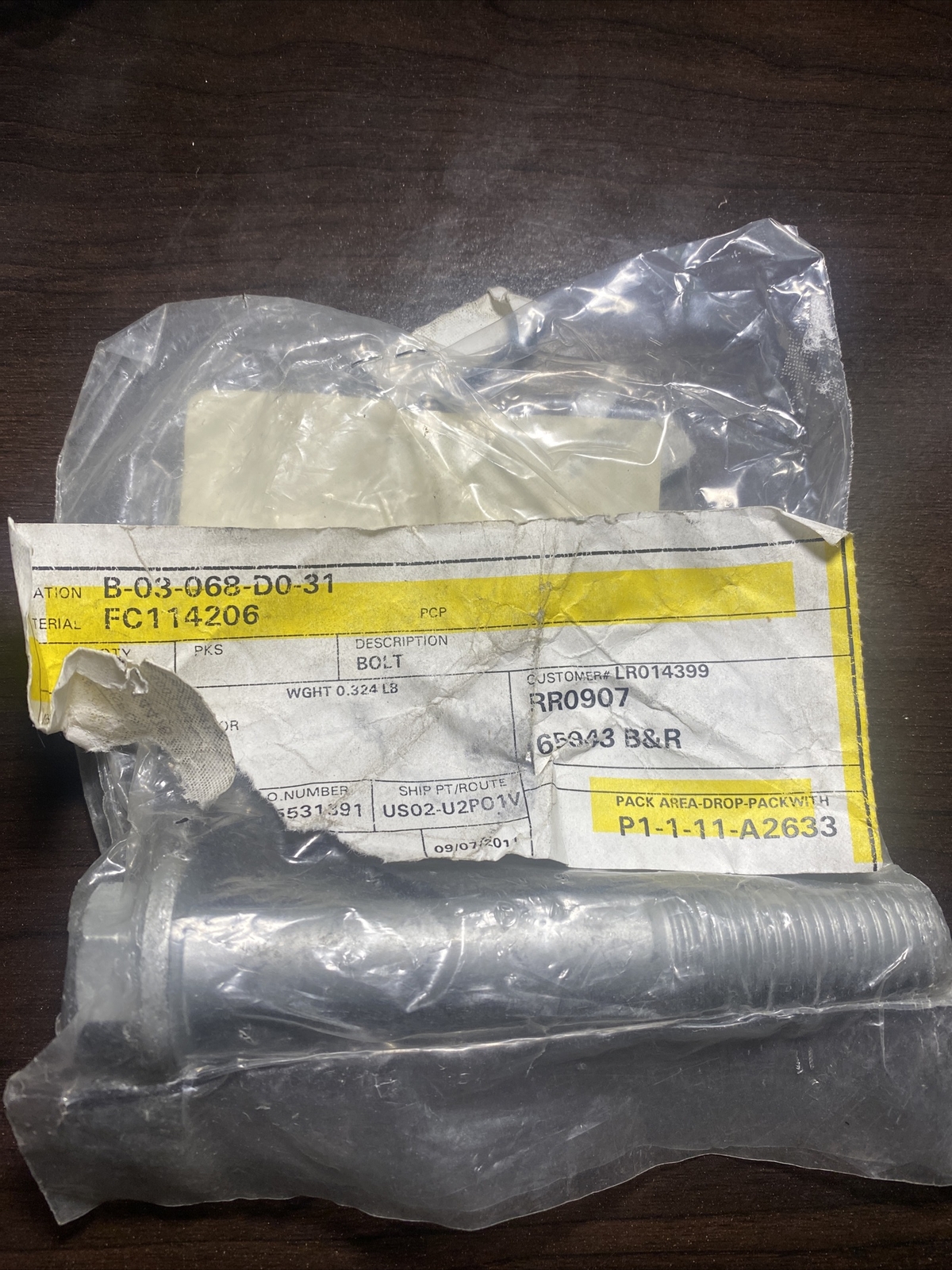 Land Rover Discovery 4 L319 Rear Upper Control Arm Bolt FC114206 OEM ...