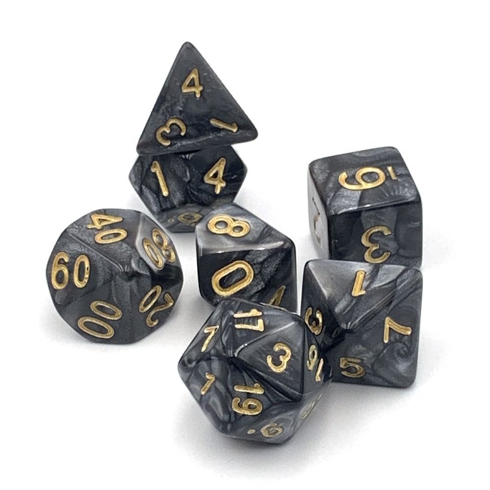 7Pcs/set Solid Color Pearl Pattern DND Dice Game Dice TRPG DND | eBay