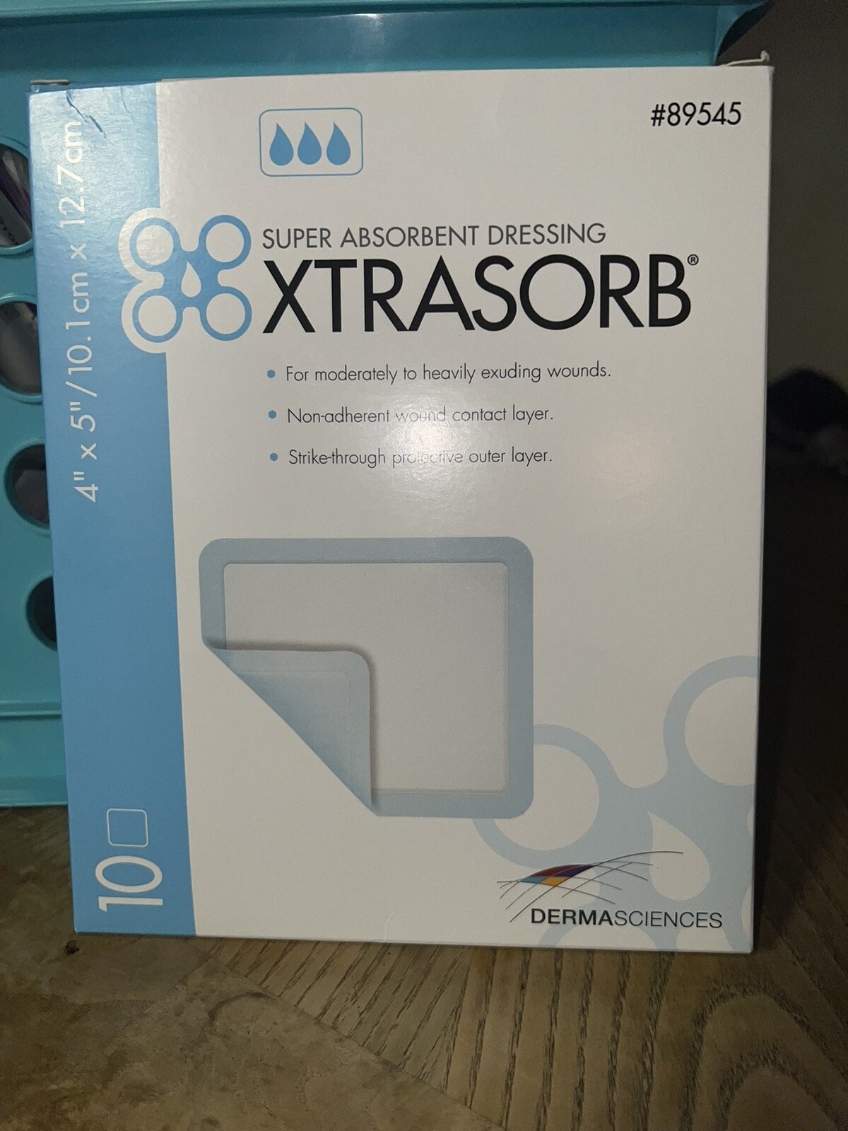 Derma Sciences XTRASORB Super Absorbant Dressing 4 x 5- Box of 10 ...