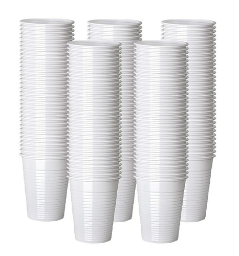 Disposable Plastic Cups White Reusable Drinking Vending Machine Cups ...