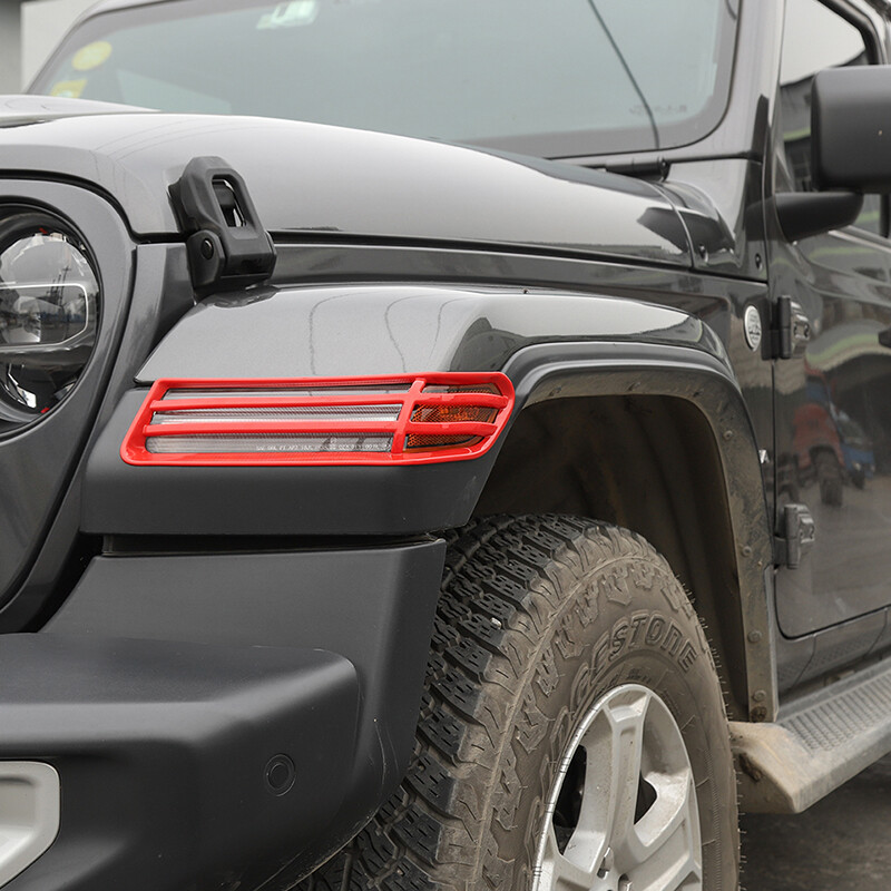 Exterior Front Bumpers Wheel Eyebrow Light Cover Trim for Jeep Wrangler ...