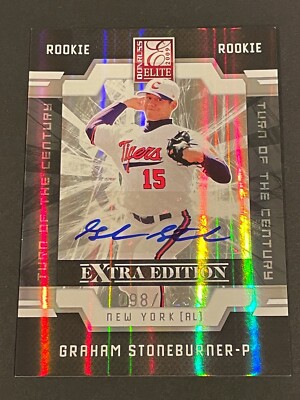 2010 Donruss Elite Extra Edition Graham Stoneburner AUTO 98/125 Yankees ...