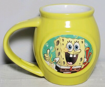 Spongebong Squarepants Round Mug. Bright W/ Unique Handle And Shape | eBay