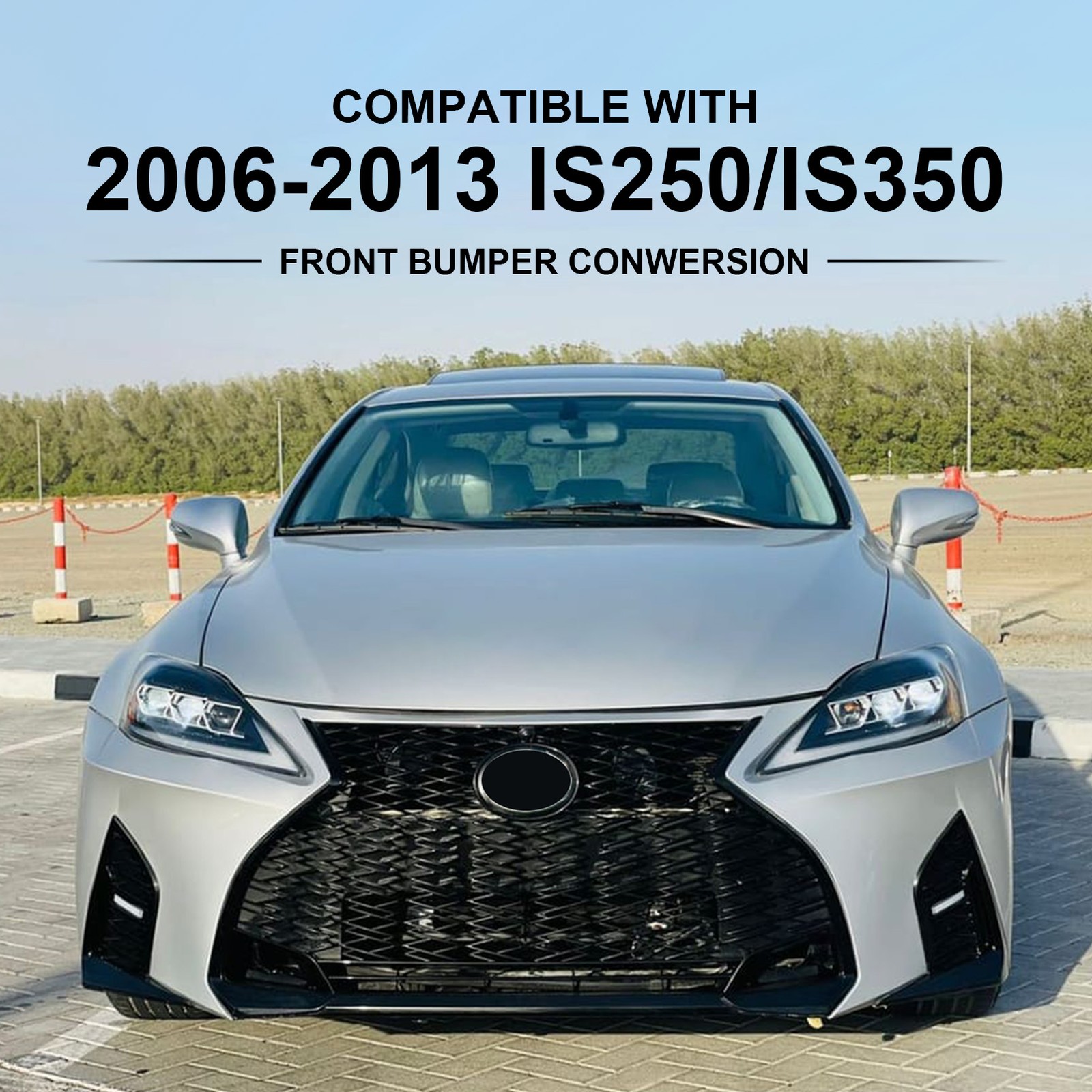Fit for 2006-2012 2013 Lexus IS250 Front Bumper Grille Kit Conversion ...