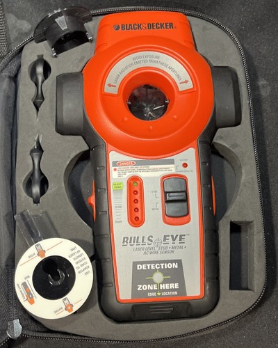 New Black & Decker Laser Level BDL110S Bullseye Stud Finder w/Case | eBay
