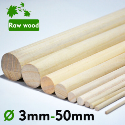 Round Wooden Wood Craft Sticks Dowl Stems for Kids Model Making DIY ...