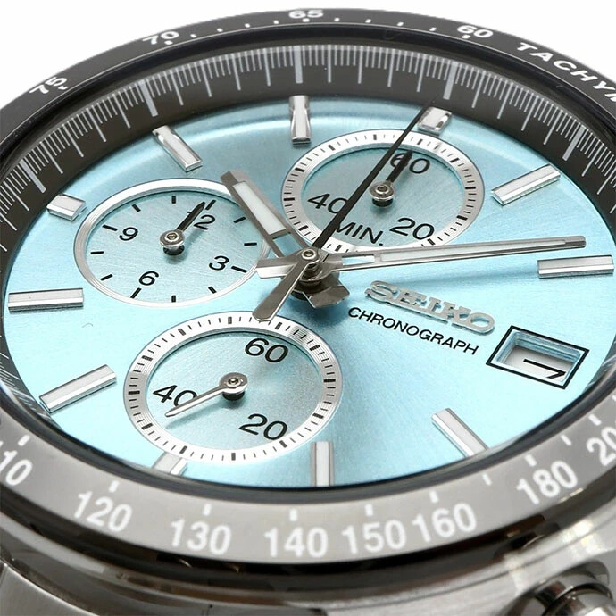 SEIKO Spirit SBTR029 Blue Men's Watch Chronograph Quartz Stainless New ...