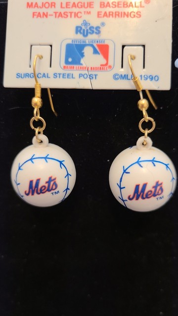 New York Mets Baseball Dangle Earrings MLB for sale online | eBay