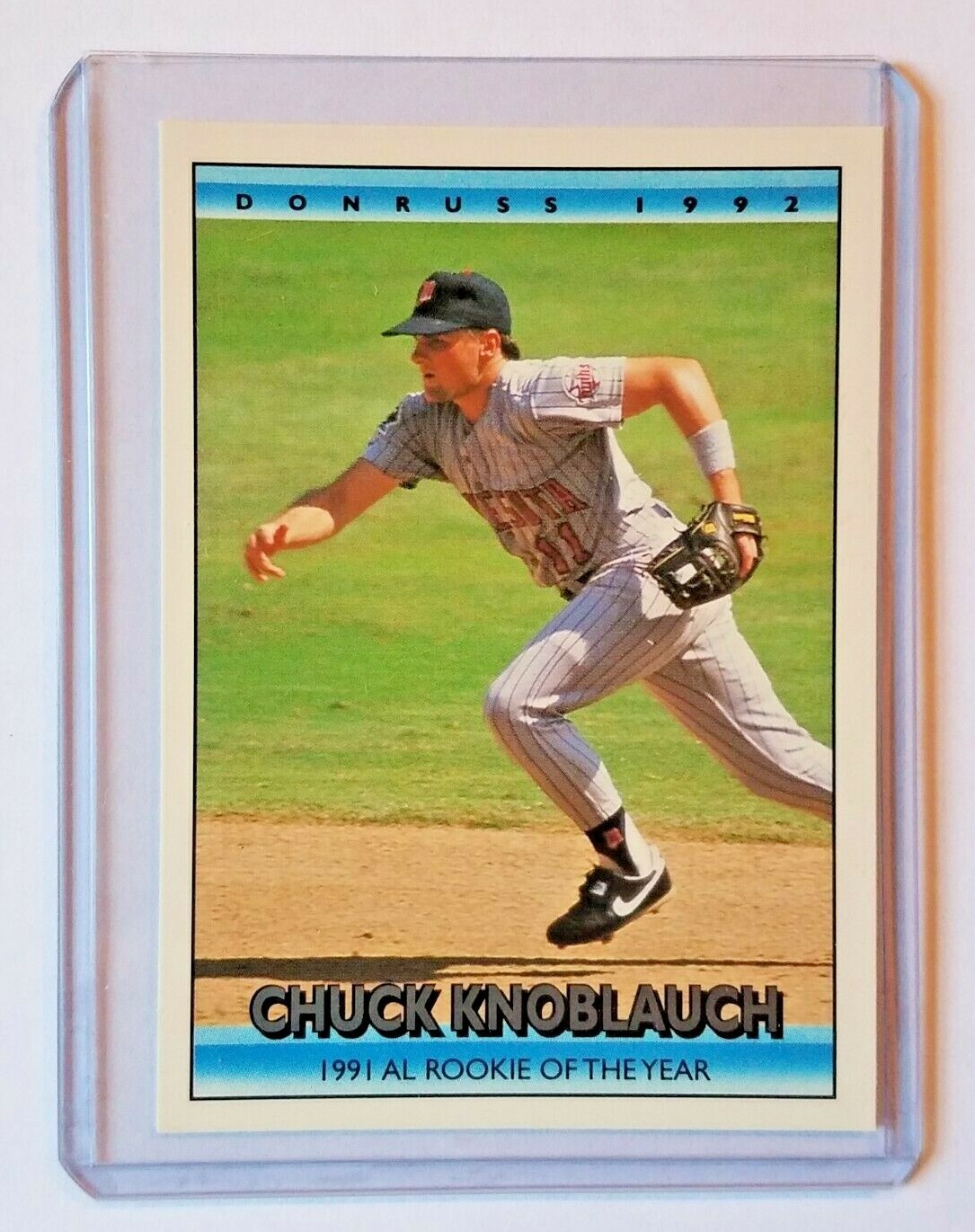 1992 Donruss Leaf #BC5 Chuck Knoblauch 1991 AL Rookie of the Year NM | eBay