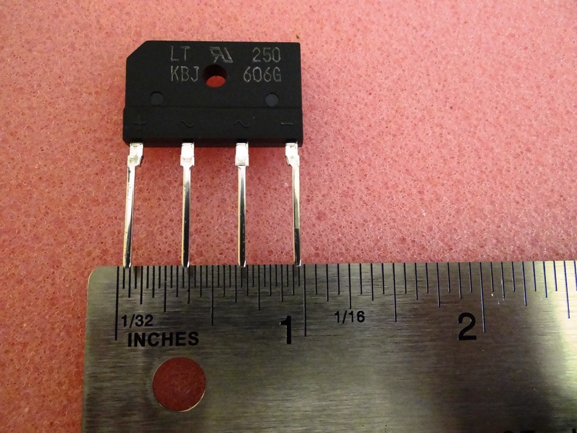 Lot of 2 - Liteon Semi Bridge rectifier KBJ-606G KBU-606 600V 6A ...