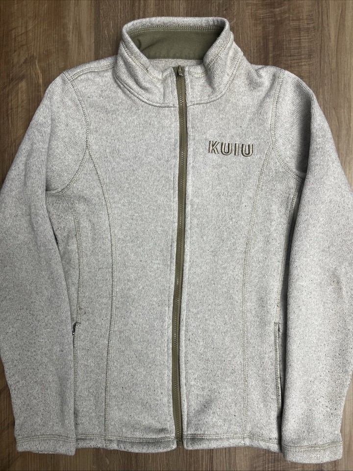 Women’s Kuiu Base Camp Full Zip Sweater Khaki White Heather Size Medium ...