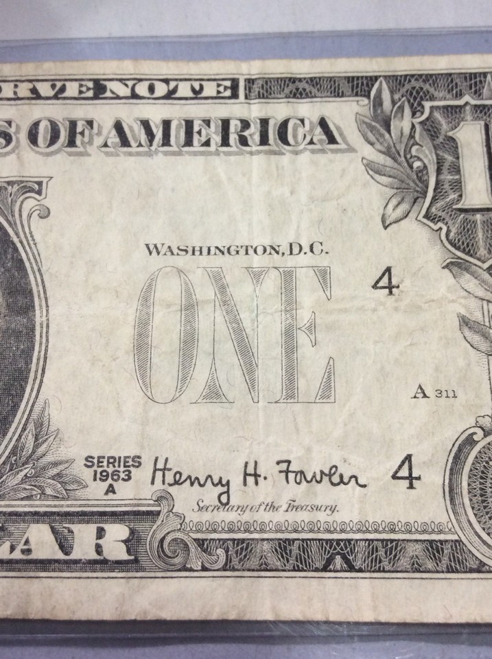 Rare Error NO Serial Numbers & NO Treasury Seal- Missing 3rd Print 1963 ...