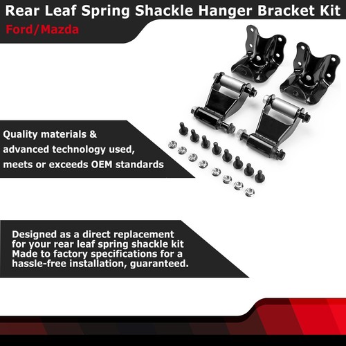 Rear Leaf Spring Shackles Hanger Brackets Repair Kit for Ford Ranger ...