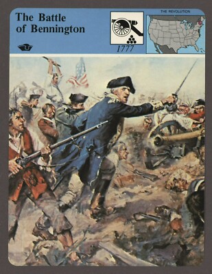 The Battle of Bennington Story of America Revolution History Card | eBay