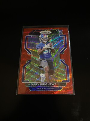 Gary Brightwell 2021 Panini Prizm Red Wave Prizm /149 RC Giants 400 PWE ...