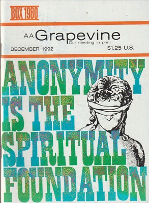 Box 1980, AA Grapevine magazine, December 1992, Alcoholics Anonymous ...