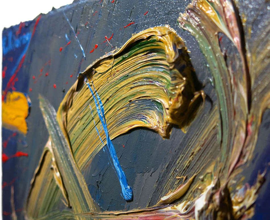 ORIGINAL OIL PAINTING VINTAGE EXPRESSIONIST ART SPIRITUAL RELIGIOUS ...